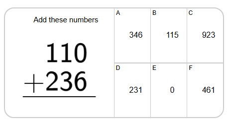 Addition - Whole Number 3 digit + 3 digit - Column (Level 1) - Mobius ...