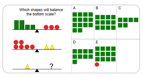 Balance Shapes - 3 Beams, Simple Substitution (Level 2) - Mobius Math ...