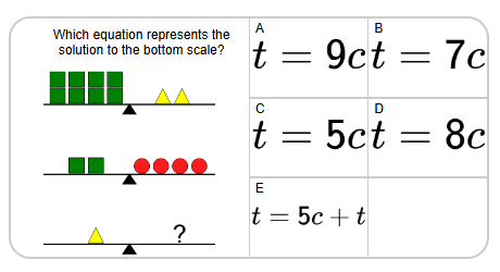Balance Shapes - Simple Substitution - To Equation Answer (Level 1 ...