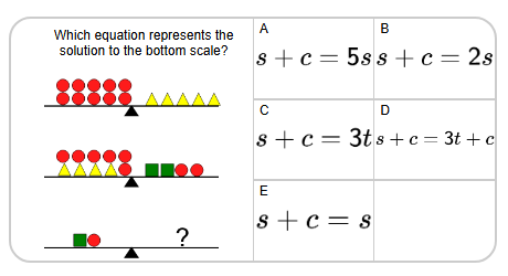 Balance Shapes - Substitution and Subtraction, Compound Answer - To ...
