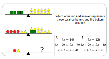 Balance Shapes - Substitution and Subtraction, Compound Answer - To ...