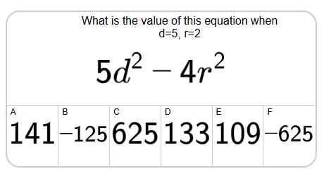 Algebraic Function Variable Substitution - Simple Squared Terms (Level ...