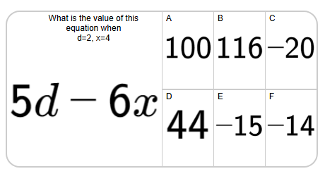 Algebraic Function Variable Substitution - Simple Terms (Level 2 ...
