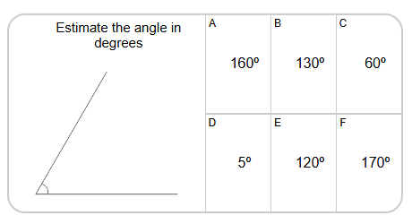 Angles | Estimating (degrees) (Level 1) | Grades 3-8 Math - Mobius Math ...