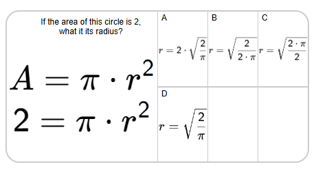 Area of a Circle - Area and Equation to Radius (Pi Value) (Level 1 ...