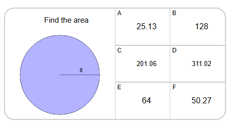 Area of a Circle from Radius (with calculator) | Level 2 | Grades 7-8 ...