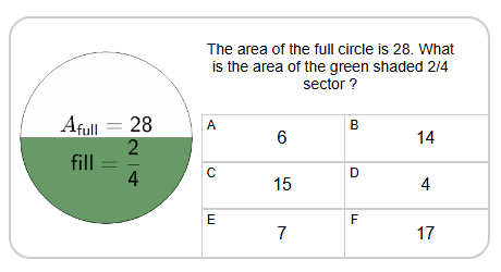 Area of a Part Circle - Full Area and Fraction to Part Area (Decimal ...