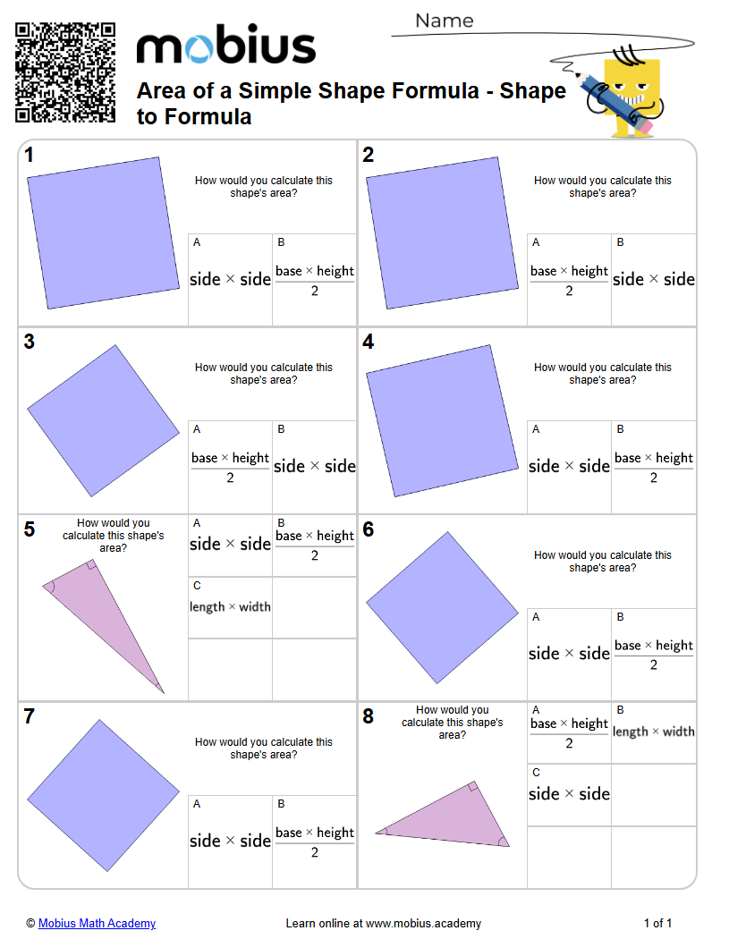 Level 1 | Geometry 2D | Grades 4-5 Math Worksheets - Mobius Math Academy
