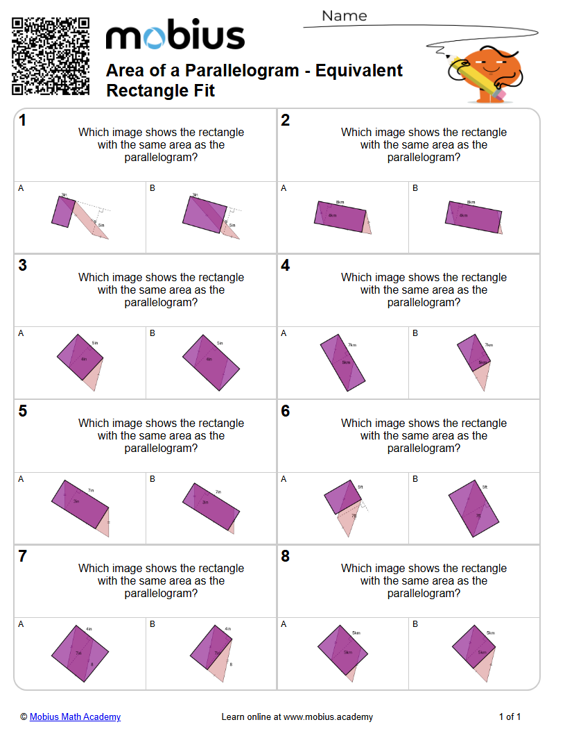 Level 1 | Geometry 2D | Grades 4-5 Math Worksheets - Mobius Math Academy