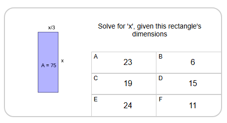 Area of a Rectangle - Side from Area and Side Ratio (Fractional) as ...