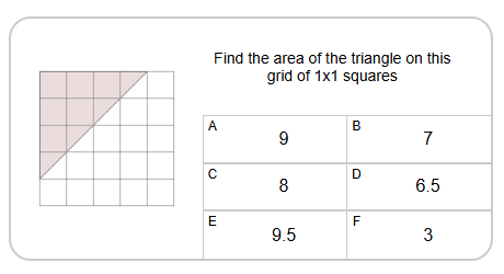 Area of a Right Triangle - On Grid - Image to Area | Level 2 | Grades 4 ...