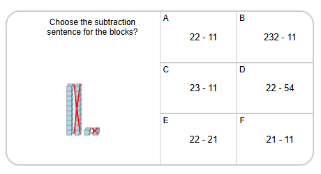 Subtracting - Picture (Cross-out) to Equation, No Borrow - Tens and ...