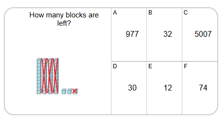 Base 10 Blocks - Subtracting - Picture (Cross-out) to Answer, No Borrow ...