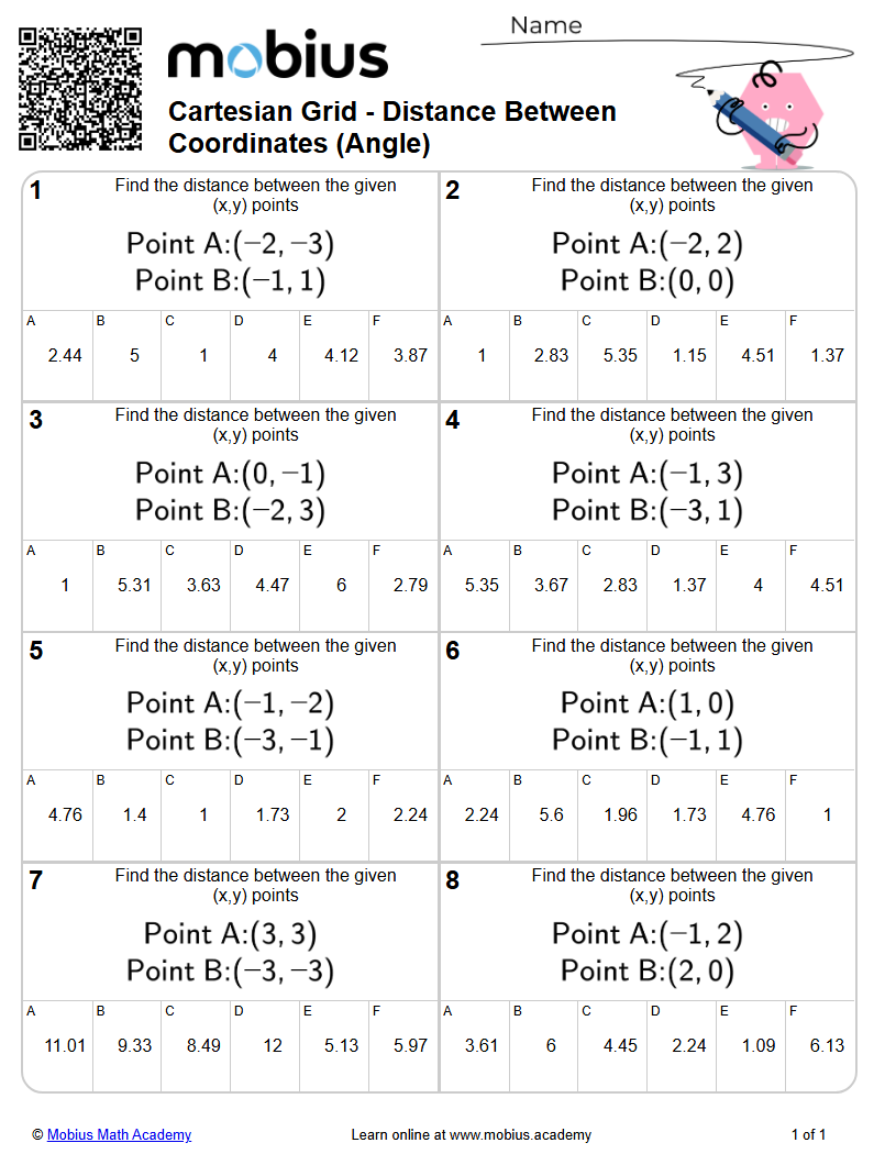 Cartesian Grid - Distance Between Coordinates (Angle) (Level 4 ...