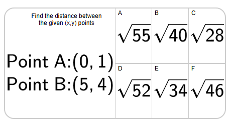 Cartesian Grid - Distance as Radical Between Coordinates (Angle) (Level ...