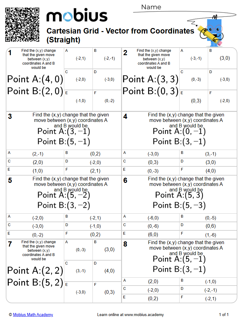 Cartesian Grid - Vector from Coordinates (Straight) (Level 2) - Mobius ...