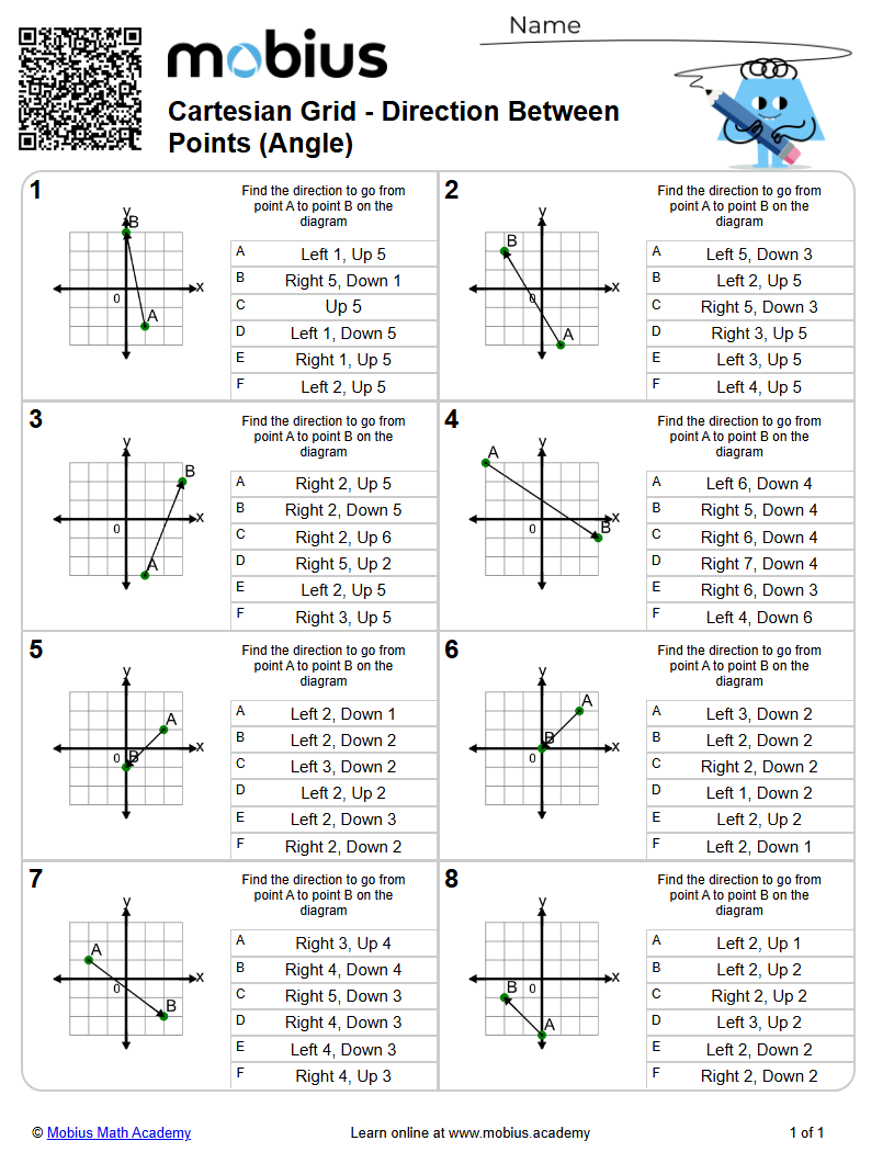 Cartesian Grid - Direction Between Points (Angle) (Level 4) - Mobius ...