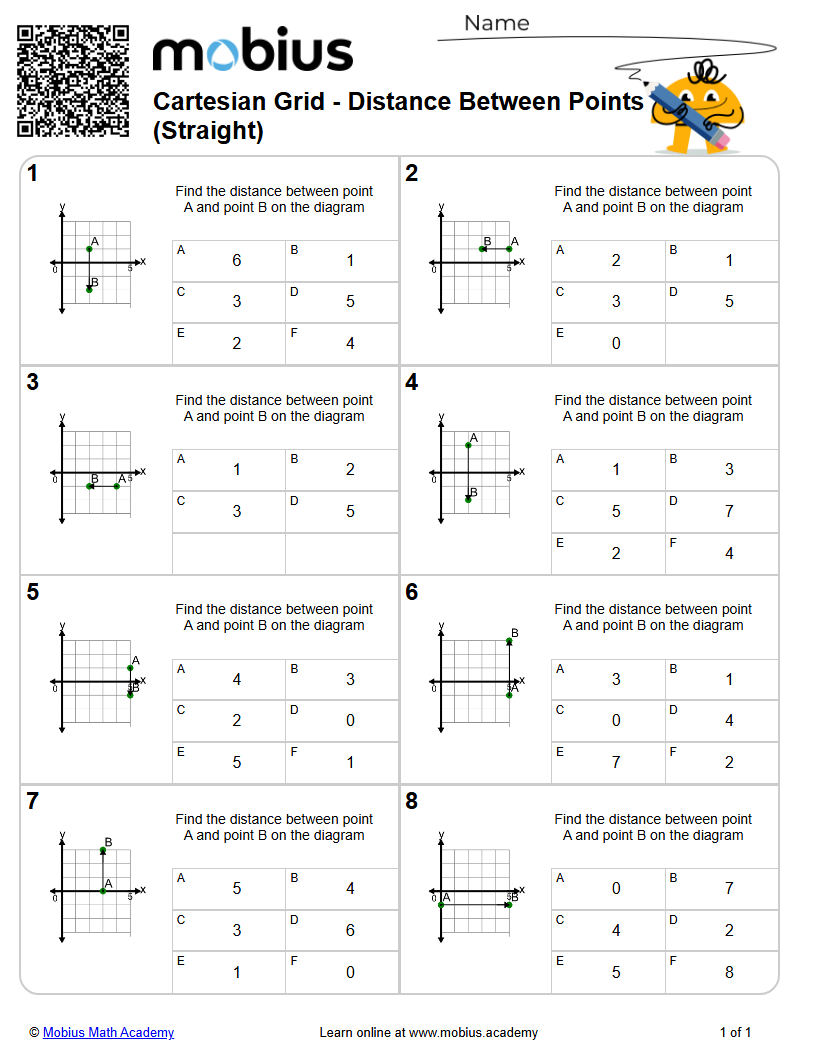 Cartesian Grid - Distance Between Points (Straight) (Level 2) - Mobius ...
