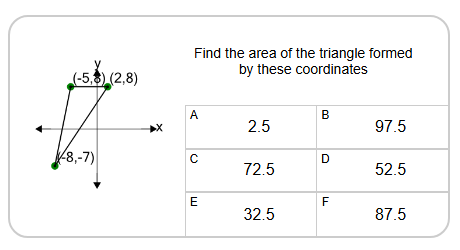 Cartesian Grid - Diagram Coordinates to Area (Obtuse Triangle ...