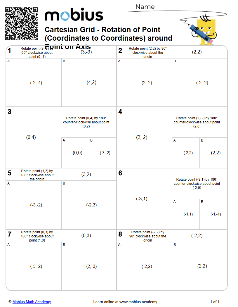 Cartesian Grid - Rotation of Point (Coordinates to Coordinates) around ...