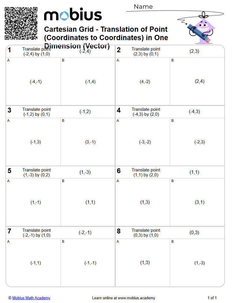 Cartesian Grid - Translation of Point (Coordinates to Coordinates) in ...