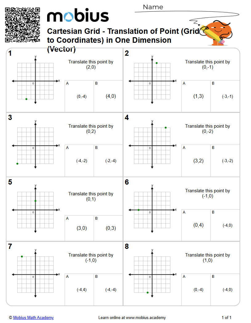 Translation of Point (Grid to Coordinates) in One Dimension (Vector ...