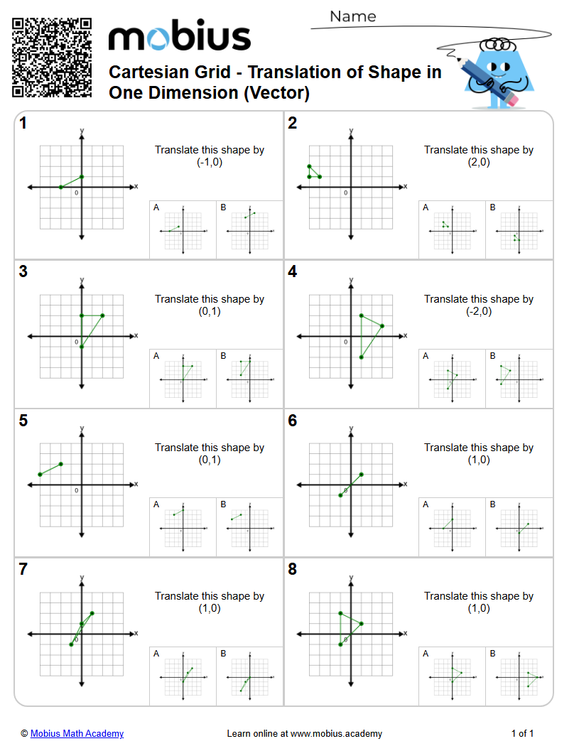 Translation of Shape in One Dimension (Vector) (Level 1) | Geometry 2D ...