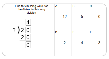 Digit Solving - Long Division - One Step, No Remainder - Identify ...