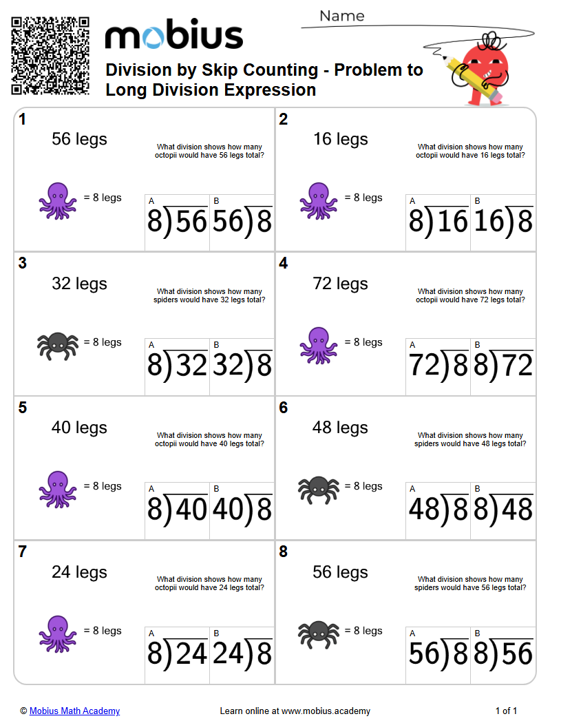 Division by Skip Counting - Problem to Long Division Expression (Level ...