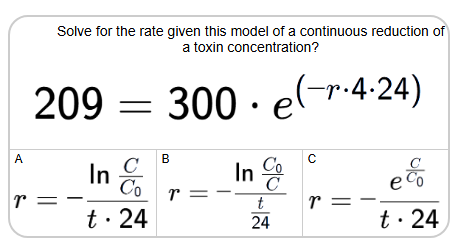 Exponential Function Solving - Decay (Continuous, Mis-matched Time ...