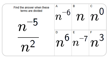 Exponents - Division - Negative by Positive to Negative (Level 1 ...