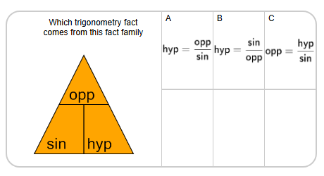 Fact Family - Sin/Cos/Tan - Triangle to Fact (Level 1) - Mobius Math ...