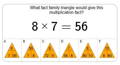 Fact Family - Multiplication - Fact to Triangle (Level 2) - Mobius Math ...