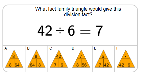 Fact Family - Multiplication - Fact to Triangle (Level 3) - Mobius Math ...
