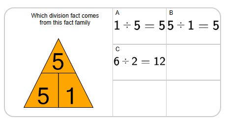 Fact Family - Multiplication - Triangle to Fact (Level 1) - Mobius Math ...