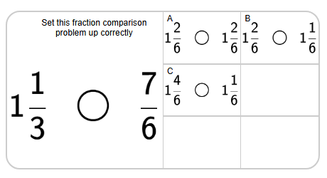 Fraction Comparison - Problem Simplification - Mixed - One Changed ...