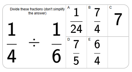 Fraction Division - Simple - Don't Simplify (Level 1) - Mobius Math Academy