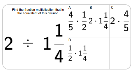 Fraction Division - Whole by Mixed - Equivalent Multiplication (Level 1 ...