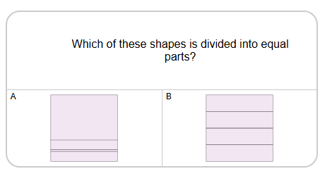Fraction Equal Parts - Which Has Equal Parts - Same Shape (Level 1 ...