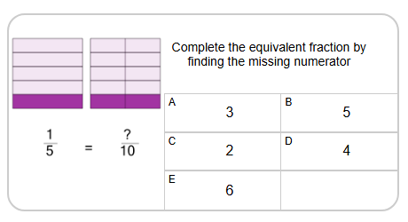 Fractions - Equivalent Numerator From Image (Rectangle) | Level 1 ...