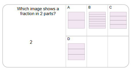 Fraction Naming - Denominator Number to Empty Image | Level 1 | Grades ...