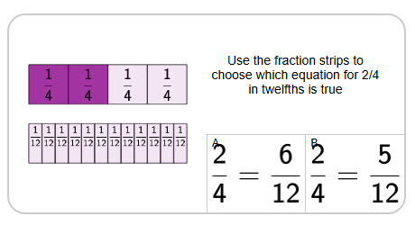 Fraction Strips - Two Strips and Fraction to Equivalent Fractions ...