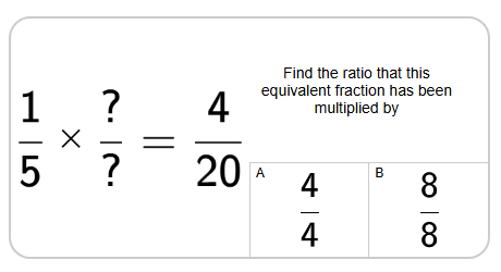 Fractions - Equivalent, Find Ratio - 1 digit with Equation | Level 2 ...