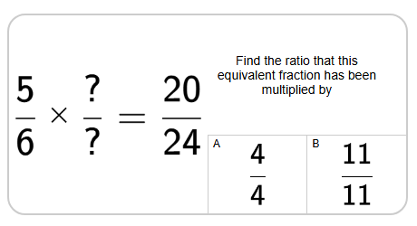 Fractions - Equivalent, Find Ratio - 1 digit with Equation | Level 3 ...