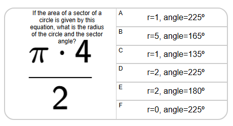 Geometry of Circles - Sector Area - Equation to Radius and Angle (Level ...