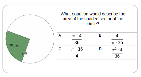 Geometry of Circles | Sector Area - Radius and Angle to Equation (Level ...