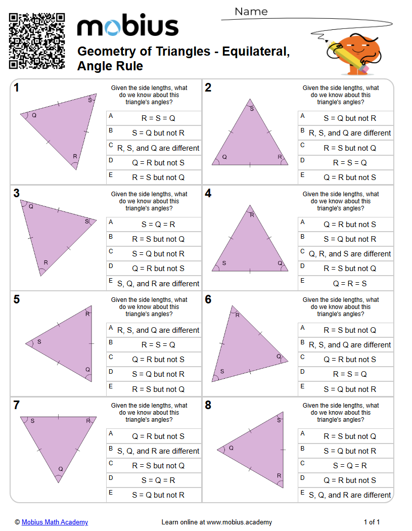 Equilateral, Angle Rule (Level 1) | Geometry 2D | Grade 7 Math ...