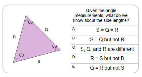 Geometry of Triangles - Equilateral, Side Rule (Level 1) - Mobius Math ...