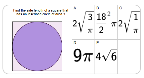 Inscribed Circle in Square - Circle Area to Square Side Length (Level 1 ...