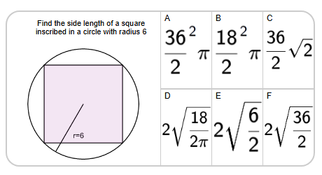 Inscribed Square in Circle - Circle Radius to Square Side Length (Level ...